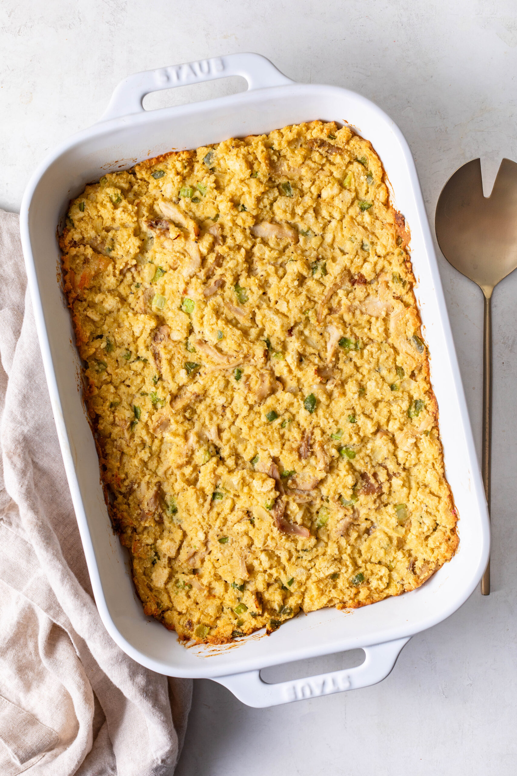 Chicken and Cornbread Dressing - Cooks with Soul