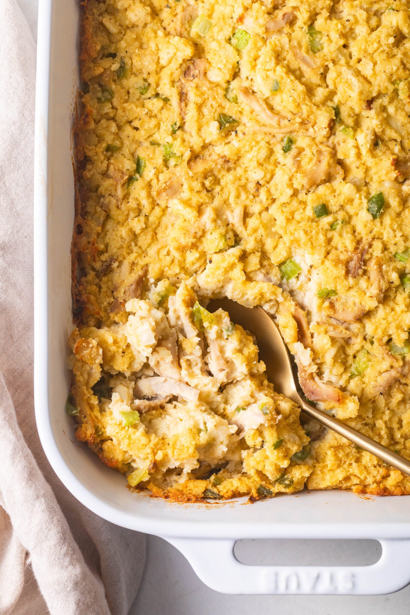 Chicken and Cornbread Dressing - Cooks with Soul