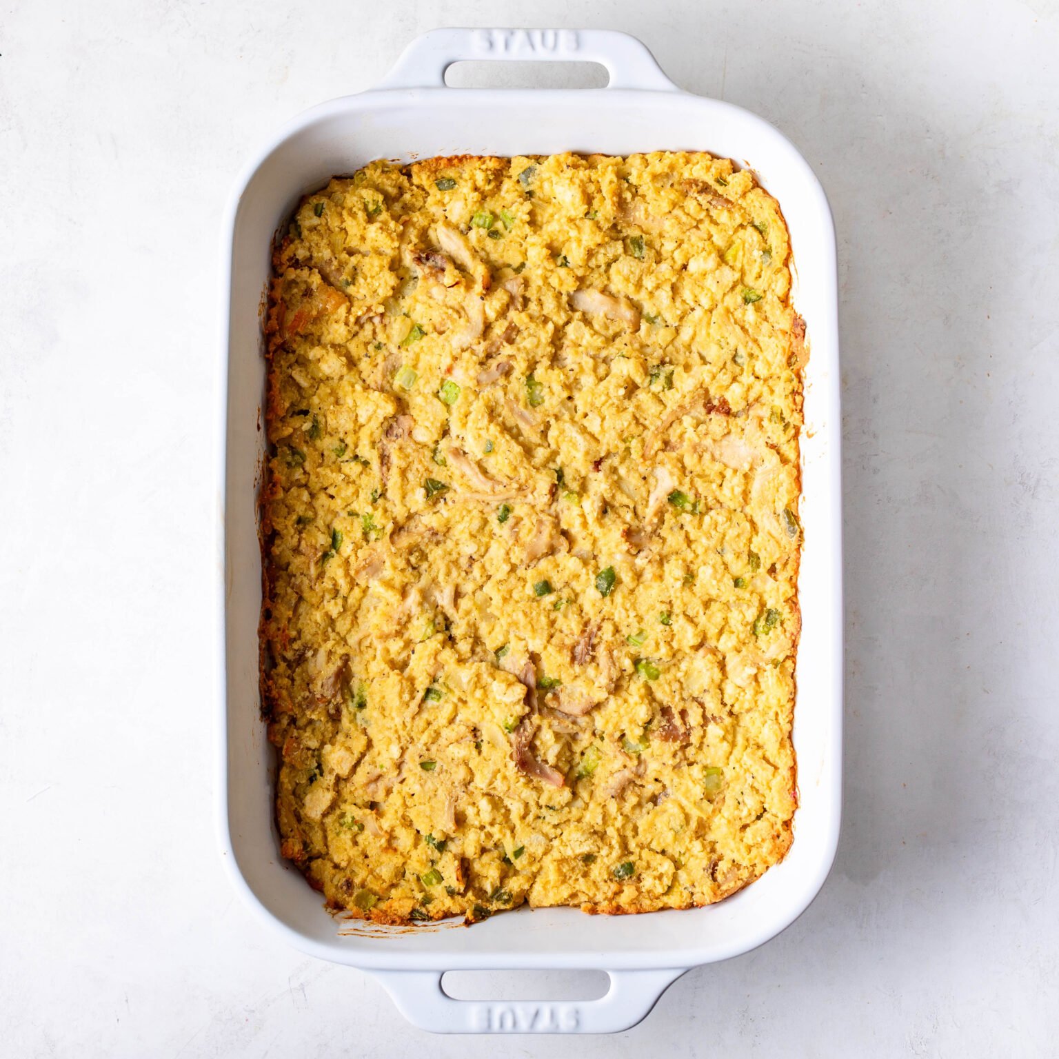 Chicken and Cornbread Dressing - Cooks with Soul